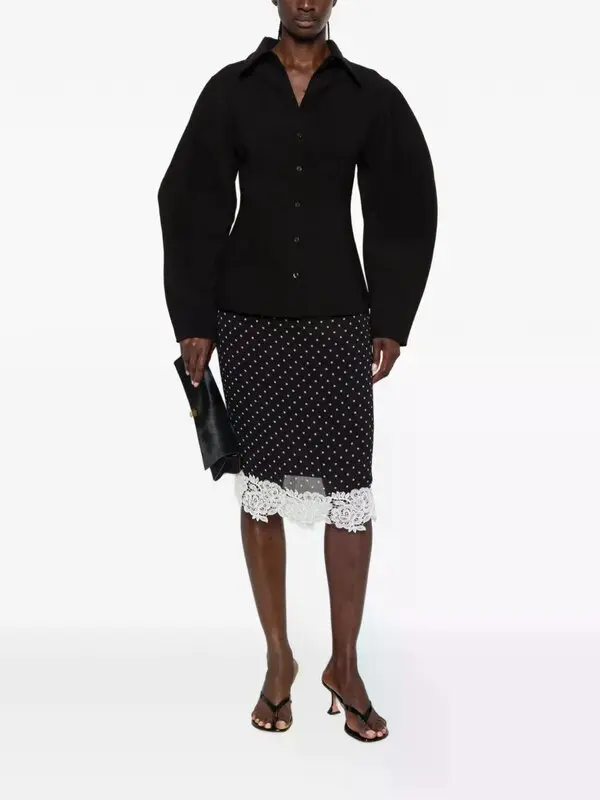 ROTATE BY BIRGER CHRISTENSEN Fitted Puff Sleeve Shirt