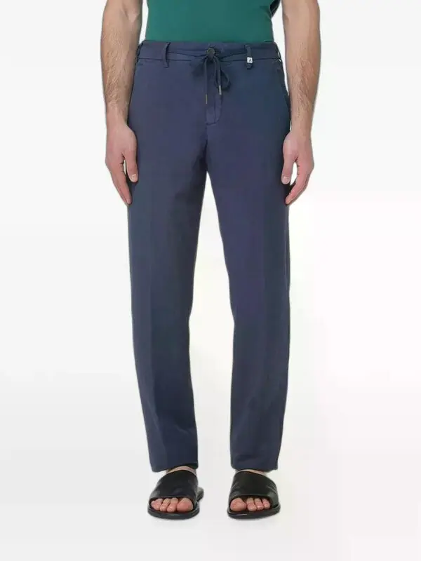 MYTHS Drawstring-waist Twill Chino Pants