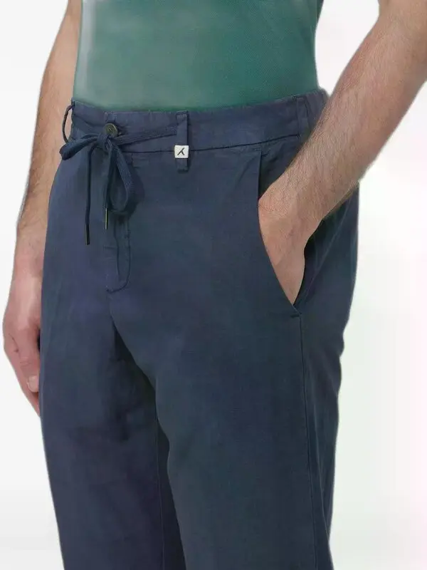 MYTHS Drawstring-waist Twill Chino Pants