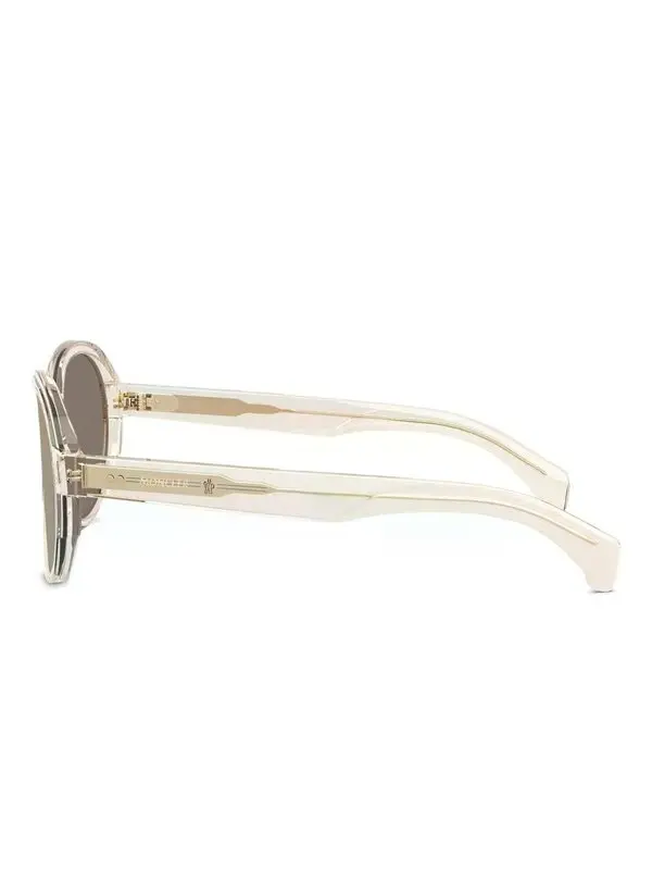 Moncler Transparent Round-frame Sunglasses