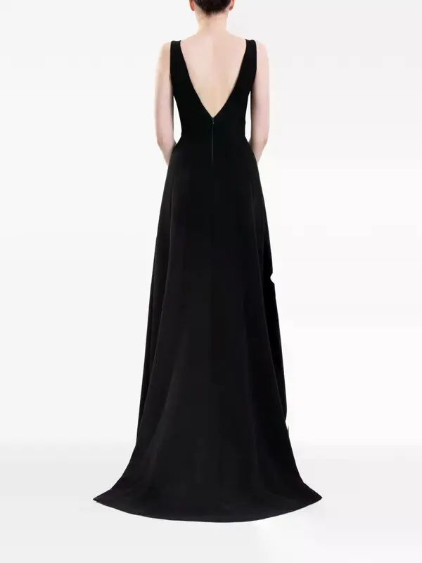 SAIID KOBEISY Embroidered Padded Midi Dress