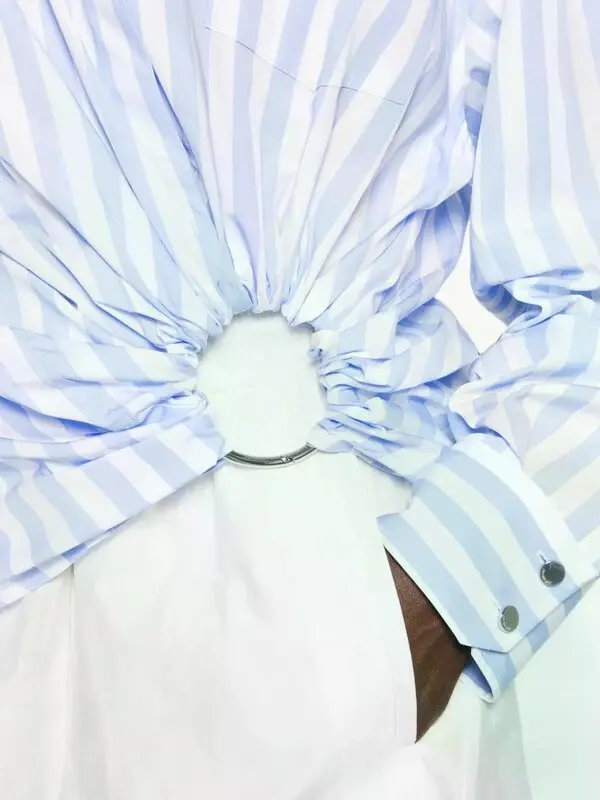 Sportmax Striped Ring-detail Blouse