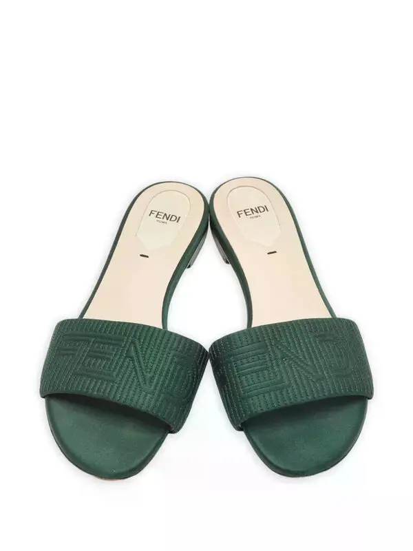 Fendi Logo-motif Slides