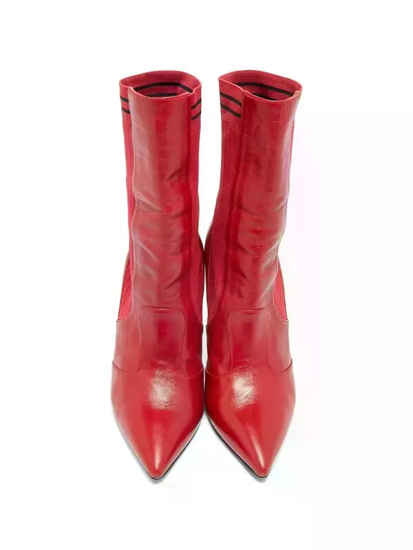 Fendi Rockoko Pointed-toe Ankle Boots