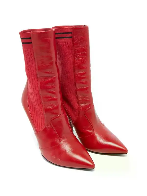 Fendi Rockoko Pointed-toe Ankle Boots