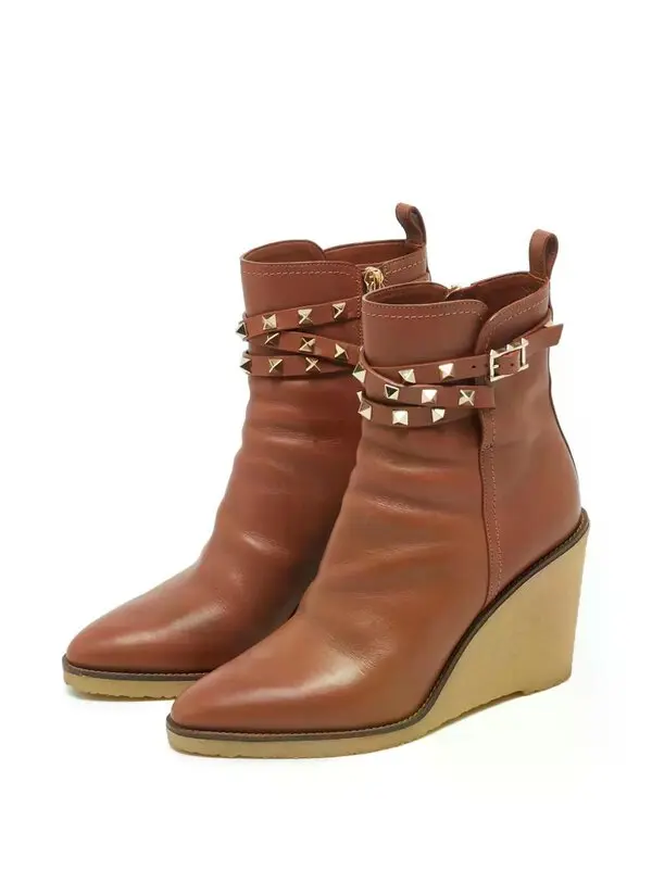 Valentino Garavani Rockstud Wedge Ankle Boots