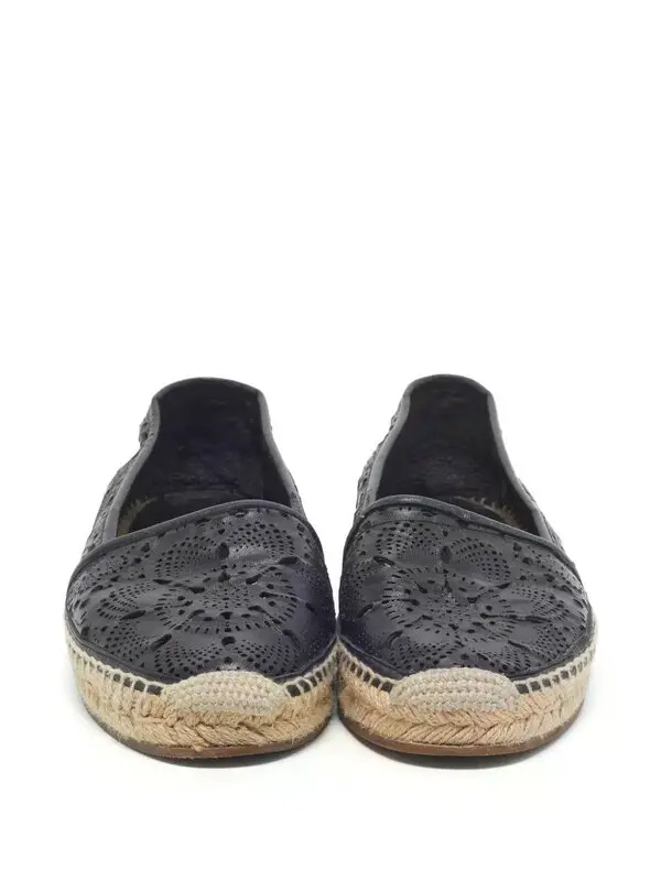 Burberry Cut-out Leather Espadrilles