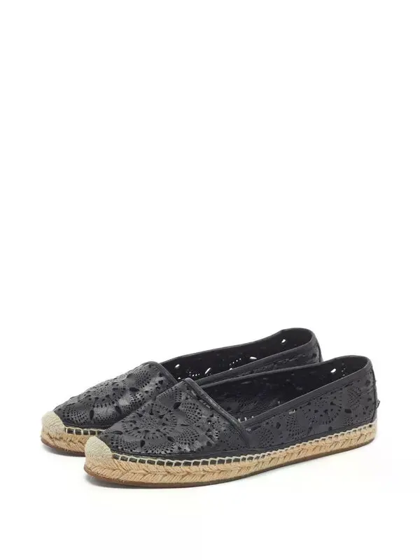 Burberry Cut-out Leather Espadrilles