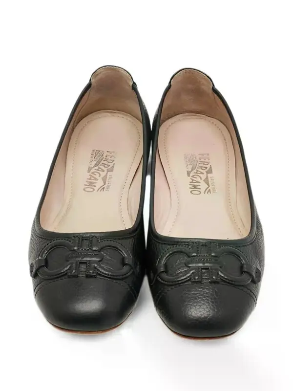 FERRAGAMO Gancini Embossed Ballet Flats