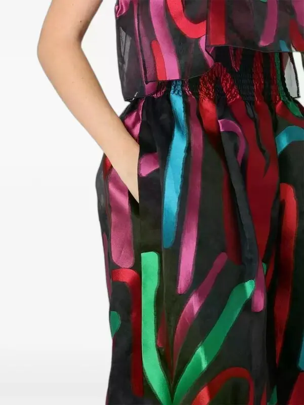 Emporio Armani Abstract Pattern Bustier Mini Dress