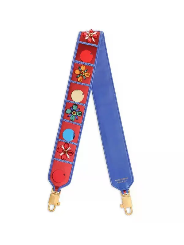 Dolce & Gabbana Embroidered Shoulder Strap - Blue