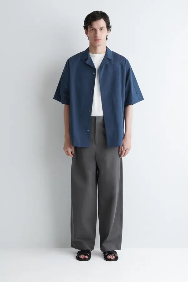 Cos Embroidered Camp-collar Pima Cotton Shirt