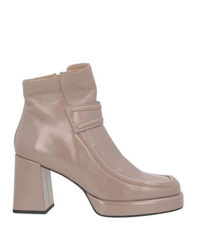GIORGIO FABIANI Leather Ankle Boots With Geometric Heel - Sand