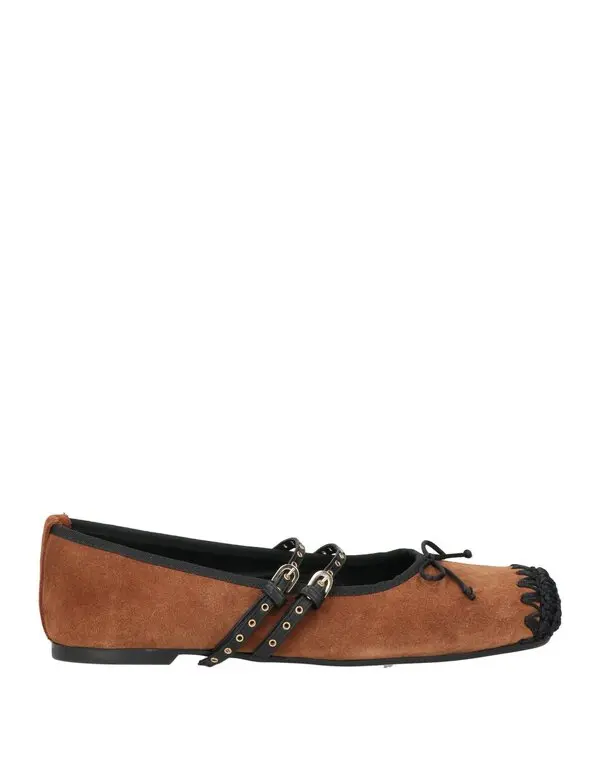 CastaÑer Ballet Flats Camel Size Leather