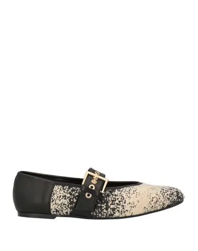 CastaÑer Ballet Flats Size Textile Fibers, Leather - Black