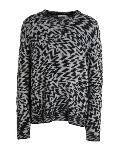 LANEUS Two-tone Knit Sweater - Grey