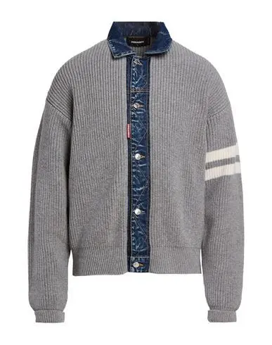 Dsquared2 Wool, Cashmere, And Cotton Cardigan - Grey