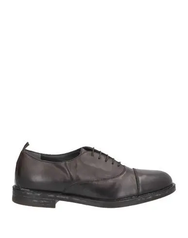 Moma Dark Calfskin Lace-up Oxford Shoes - Brown