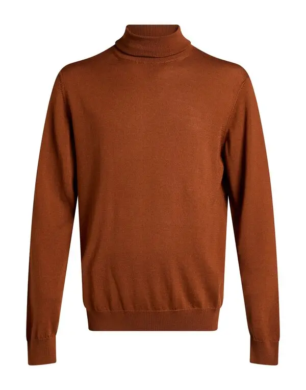 DANIELE FIESOLI Turtleneck Rust Size Merino Wool