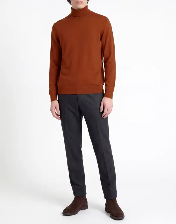 DANIELE FIESOLI Turtleneck Rust Size Merino Wool