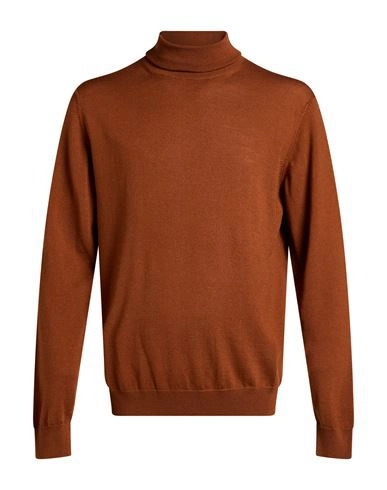 DANIELE FIESOLI Merino Wool Turtleneck Sweater - Rust