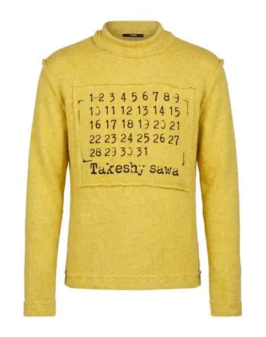 TAKESHY KUROSAWA Acrylic Blend Crewneck Sweater - Marigold