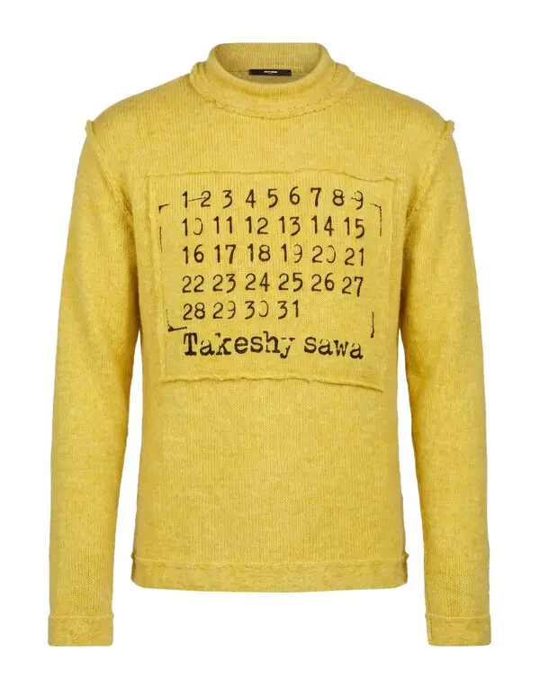 TAKESHY KUROSAWA Sweater Marigold Size Acrylic, Polyester, Nylon, Wool, Elastane - Yellow