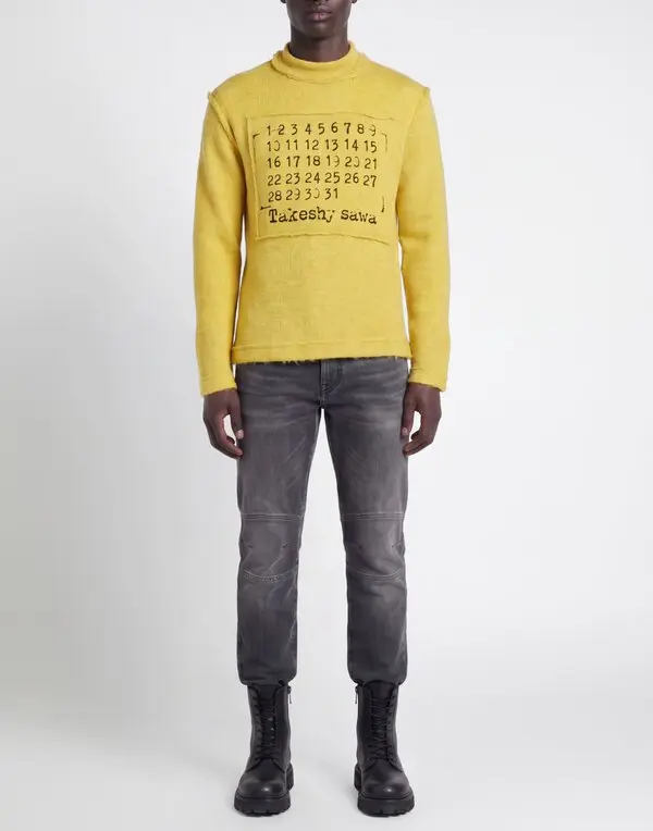 TAKESHY KUROSAWA Sweater Marigold Size Acrylic, Polyester, Nylon, Wool, Elastane - Yellow