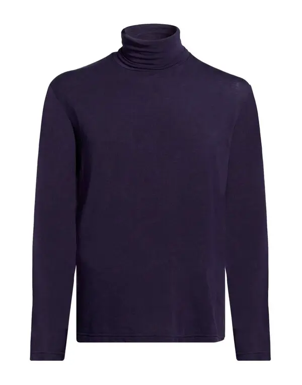 TAKESHY KUROSAWA Turtleneck Size Tencel, Wool, Elastane - Navy