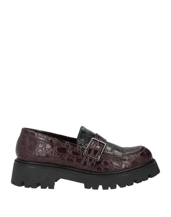 NILA & NILA Crocodile-effect Loafers With Buckle Detail - Red
