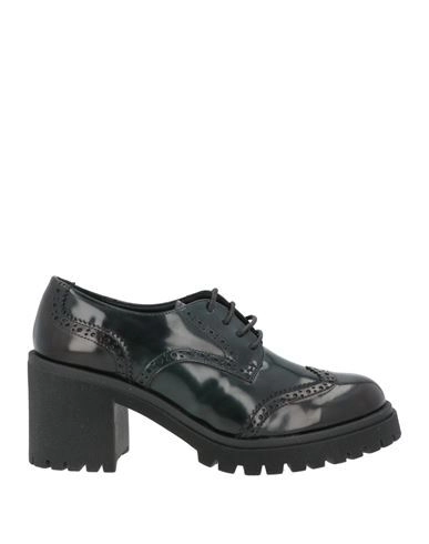 NILA & NILA Leather Lace-up Block Heel Shoes - Brown