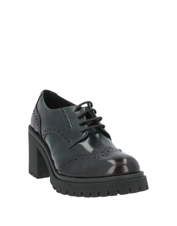 NILA & NILA Leather Lace-up Block Heel Shoes - Brown