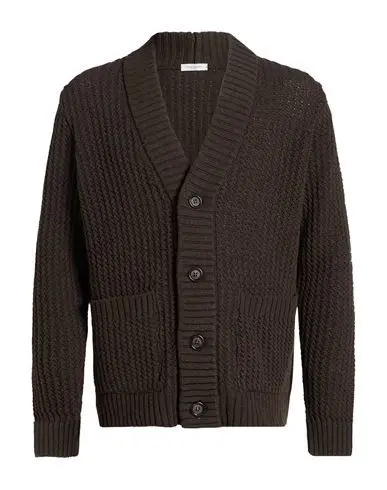 PAOLO PECORA Cardigan In Dark Wool And Polyamide