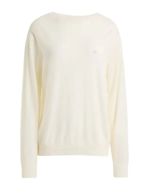 Peserico Ivory Merino Wool Crewneck Sweater