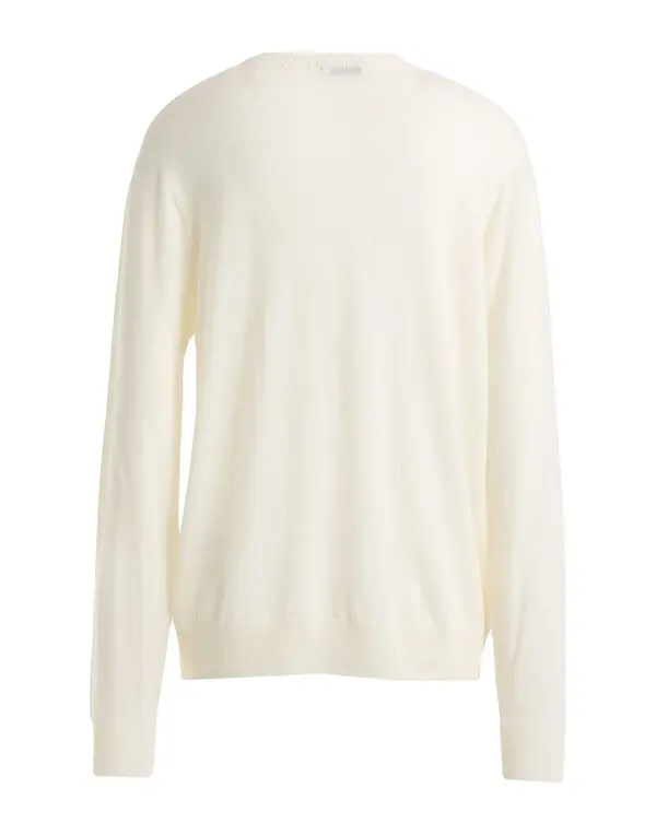 Peserico Ivory Merino Wool Crewneck Sweater