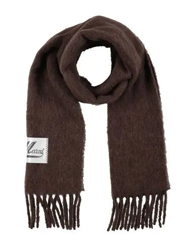 Marni Scarf Dark Alpaca Wool, Polyamide - Brown