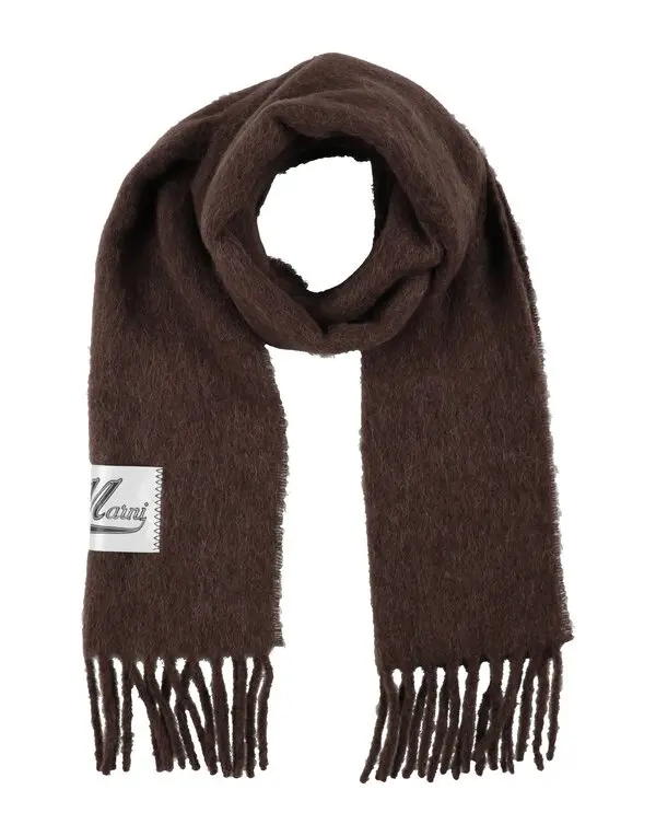 Marni Scarf Dark Alpaca Wool, Polyamide