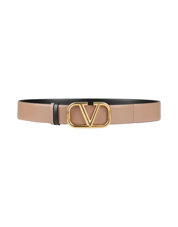Valentino Garavani Leather Belt With Logo Buckle