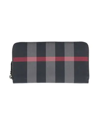 Burberry Wallet Textile Fibers, Leather - Navy