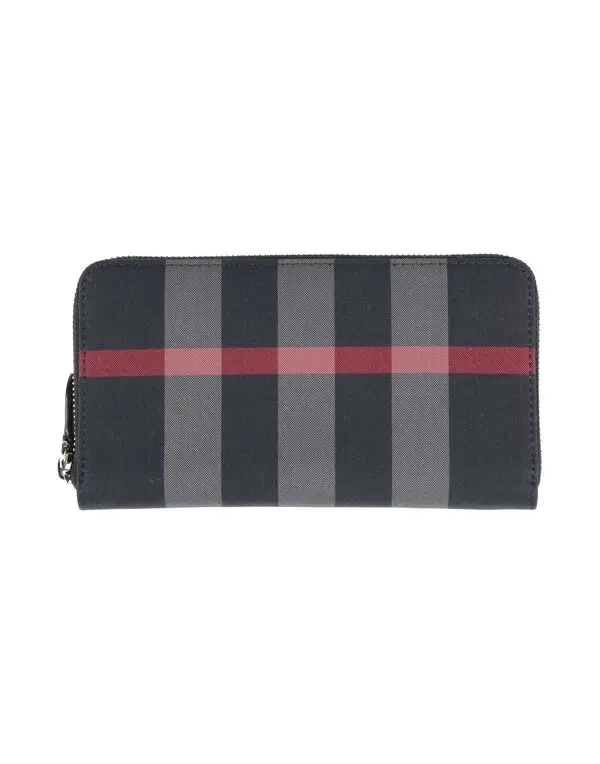 Burberry Wallet Textile Fibers, Leather