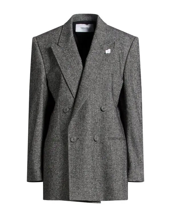 LARDINI Blazer Charcoal Size Wool, Polyester, Acrylic, Silk, Elastane