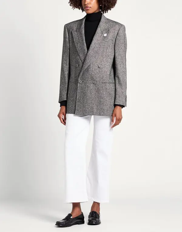 LARDINI Blazer Charcoal Size Wool, Polyester, Acrylic, Silk, Elastane