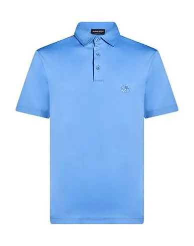 Giorgio Armani Polo Shirt Size Cotton - Light Blue