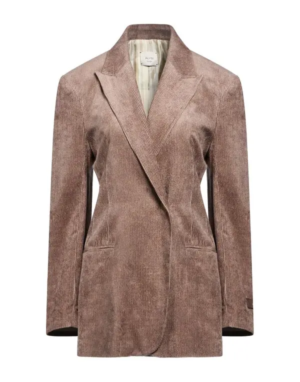 ALYSI Chocolate Blazer In Viscose