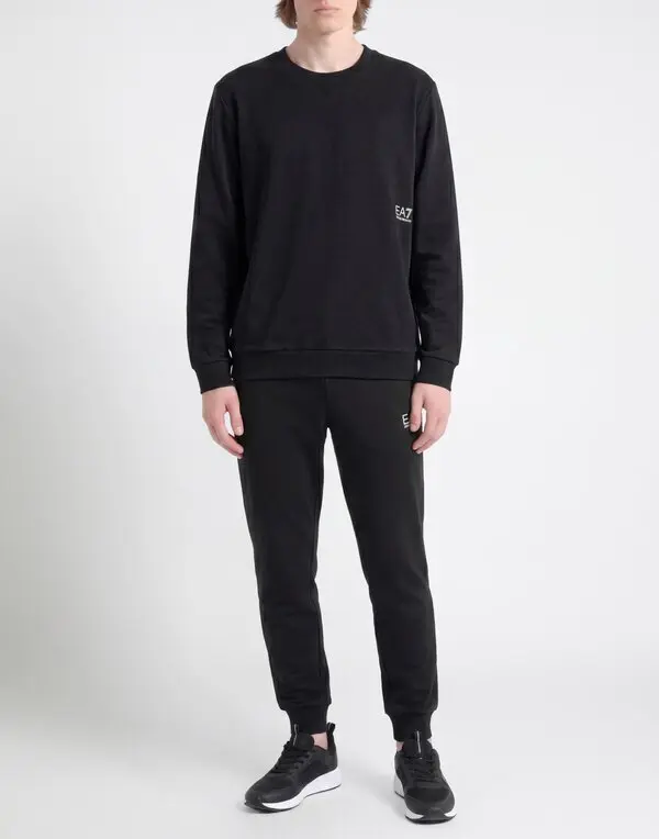 EA7 Cotton Elastane Sweatshirt - Black