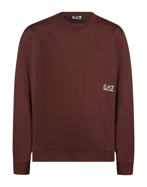 EA7 Sweatshirt Chocolate Size Cotton, Elastane