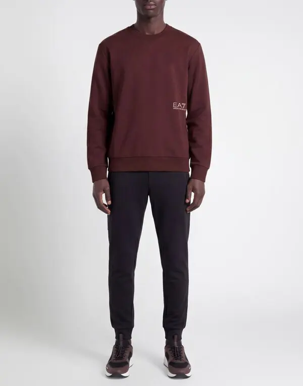 EA7 Sweatshirt Chocolate Size Cotton, Elastane