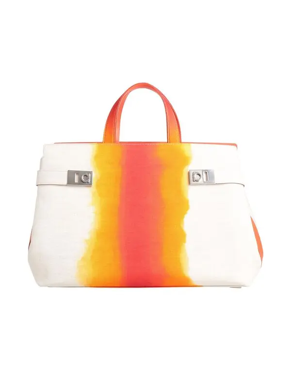FERRAGAMO Multicolor Canvas And Leather Shopper Bag