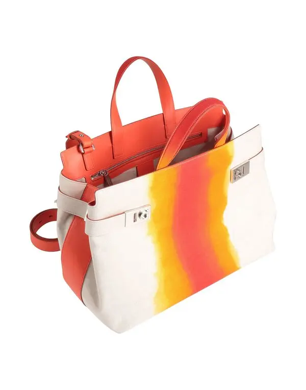 FERRAGAMO Multicolor Canvas And Leather Shopper Bag