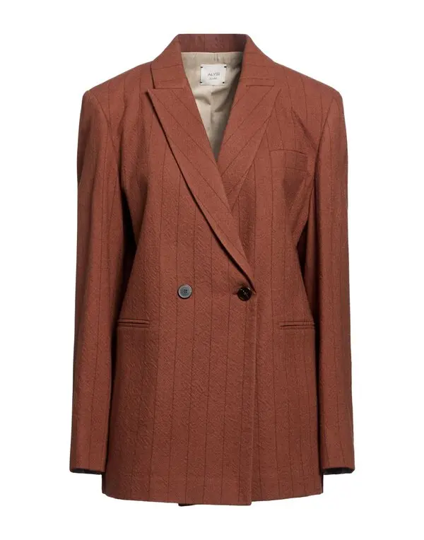ALYSI Chocolat Blazer Tan Size Virgin Wool